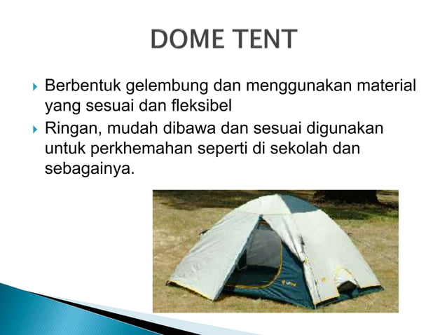 Taklimat pemasangan khemah | PPTX