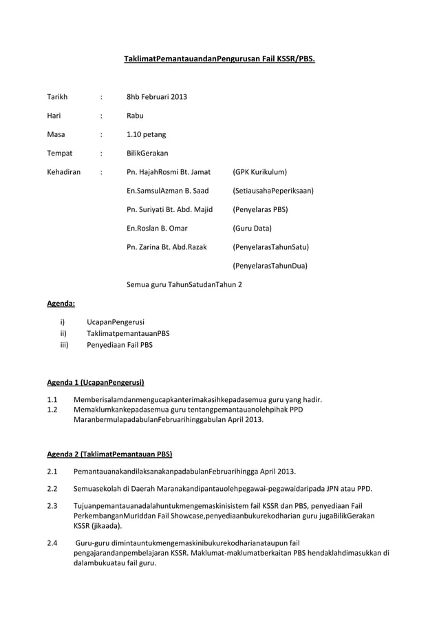 Taklimat pengurusan fail pbs | DOCX