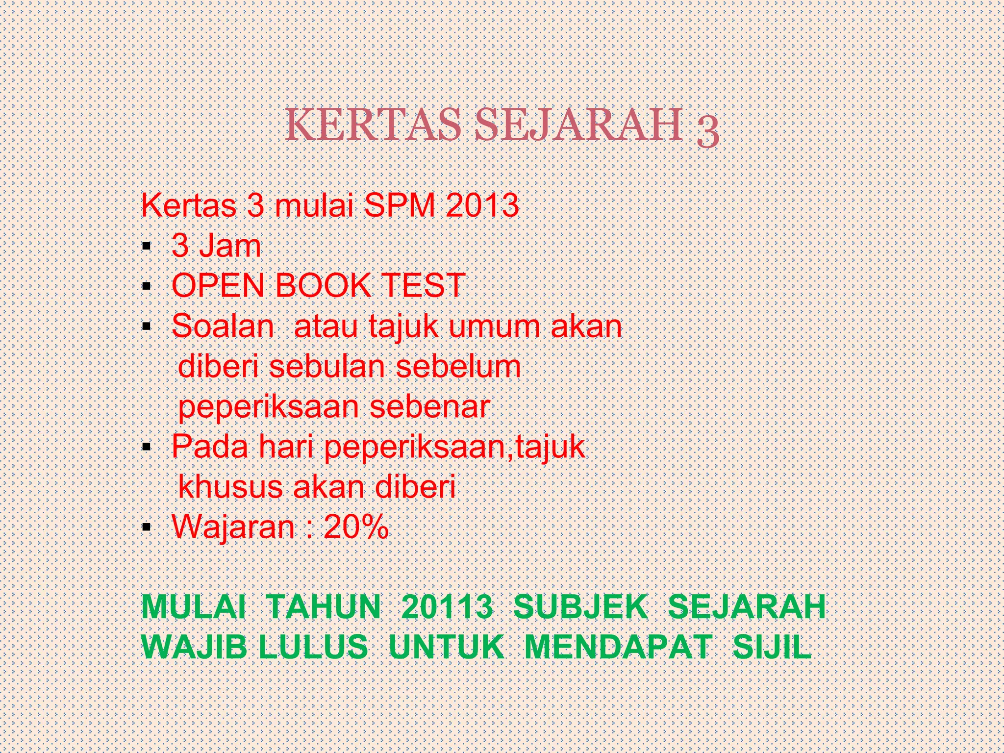 Taklimat subjek sj form 4 | PPTX