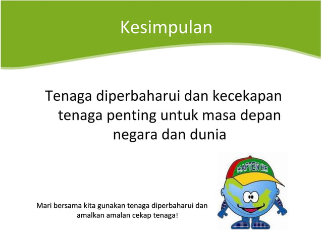 Tenaga Boleh Baharu & Kecekapan Tenaga | PPT