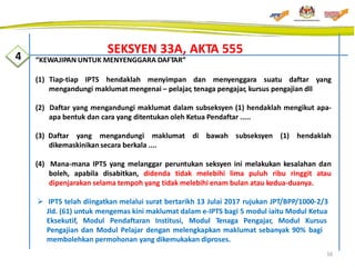 Taklimat Perakuan Pendaftaran IPTS | PPT