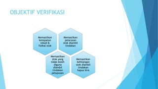 Taklimat Verifikasi tatacara pengurusan stor | PPTX