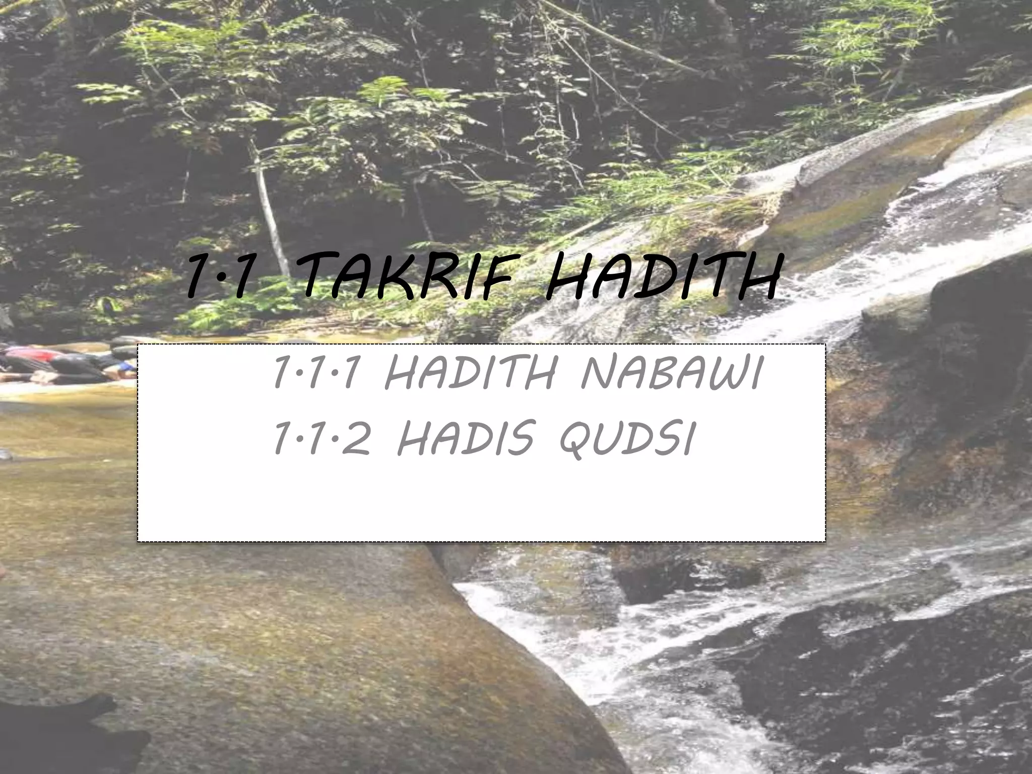 Hadis nabawi & hadis Qudsi | PPTX