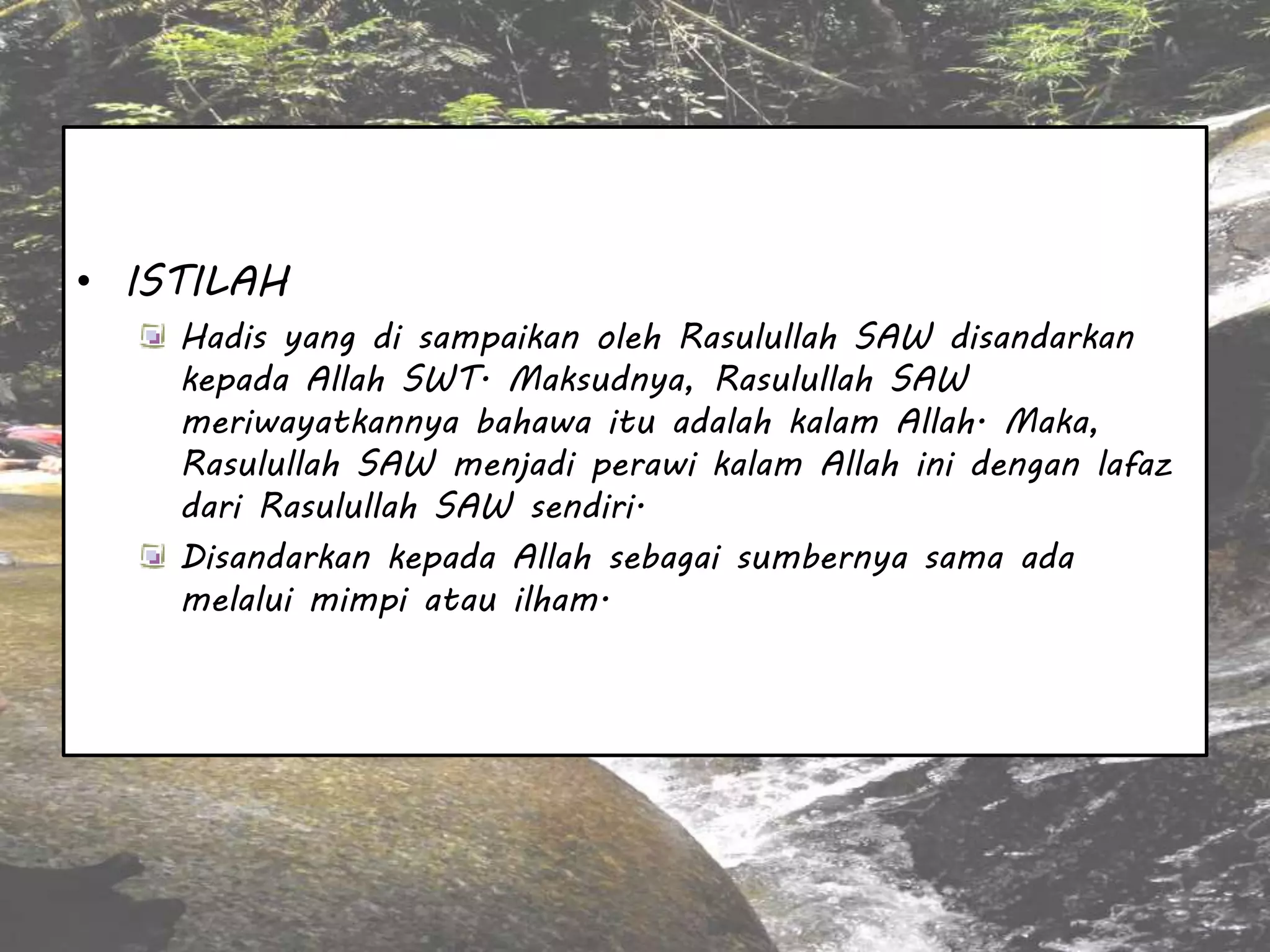 Hadis nabawi & hadis Qudsi | PPTX