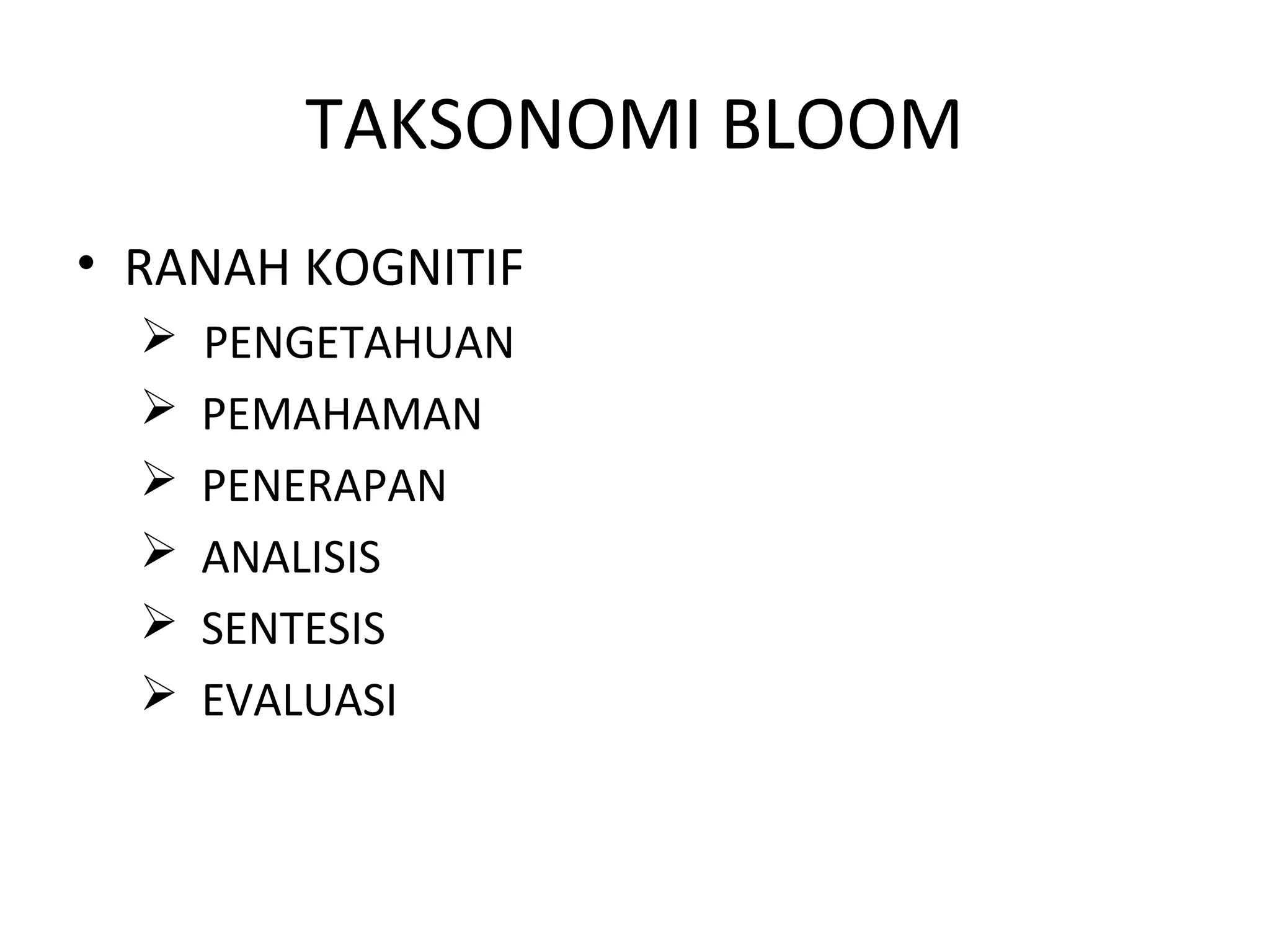 Taksonomi bloom | PPT