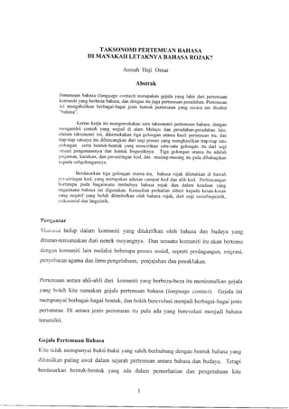Taksonomi Pertemuan Bahasa Prof Emeritus Dato Dr Asmah Hj Omar 001 | PDF