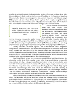 Taksonomi Bloom | PDF