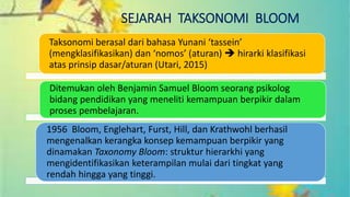 Taksonomi bloom | PPTX