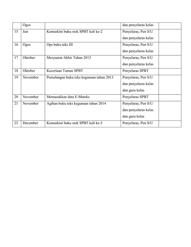 Takwim spbt 2012 | PDF