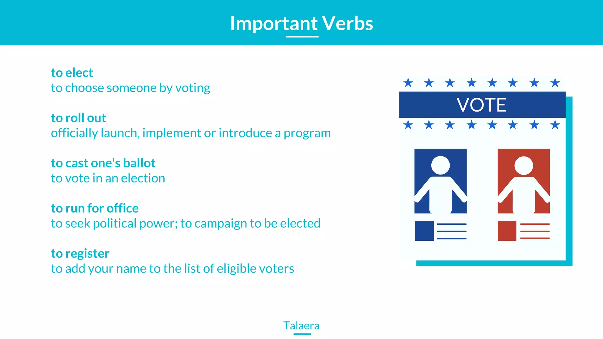US Elections & Voting Vocabulary [Talaera] | PDF
