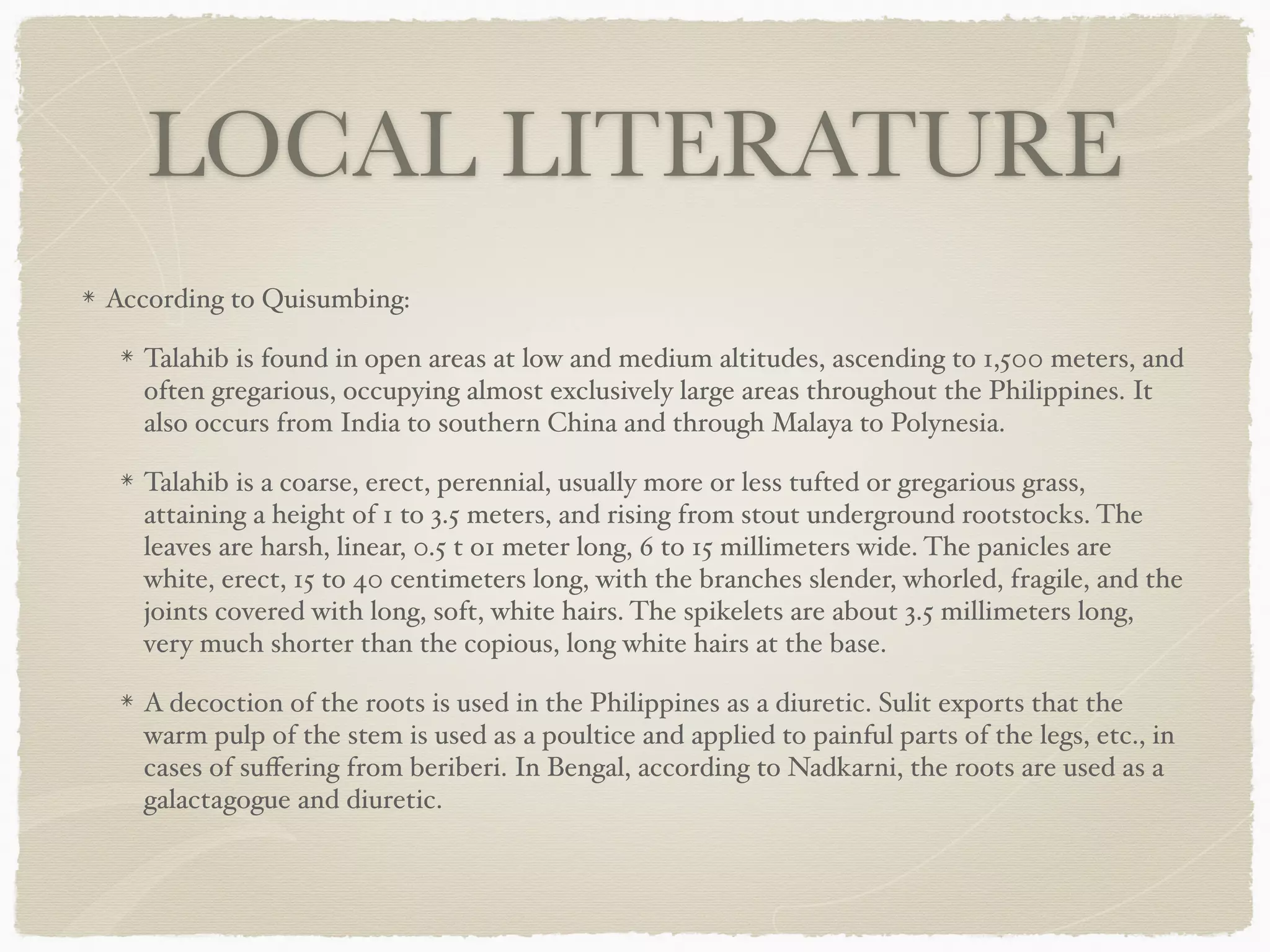 Talahib thesis | PDF