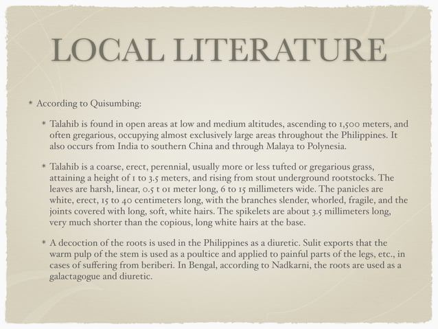 Talahib thesis | PDF | Herbs and Supplements | Alternative Medicine