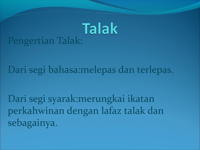Talak | PPT