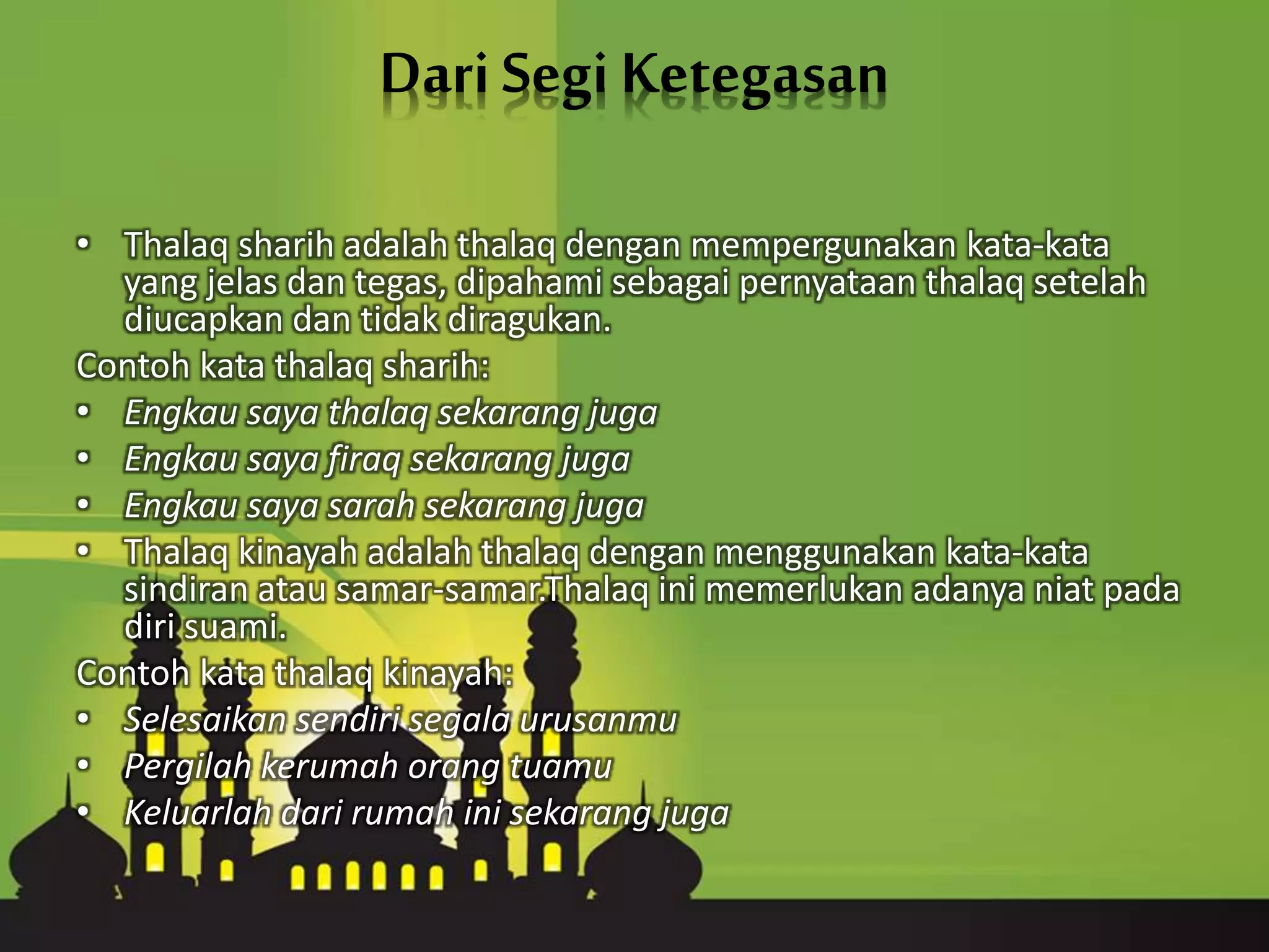 Pengertian talak | PPTX