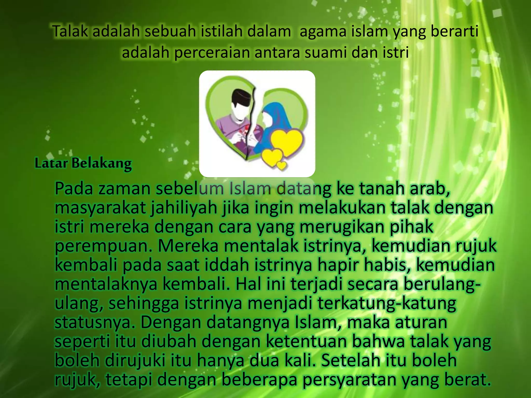 Pengertian talak | PPTX