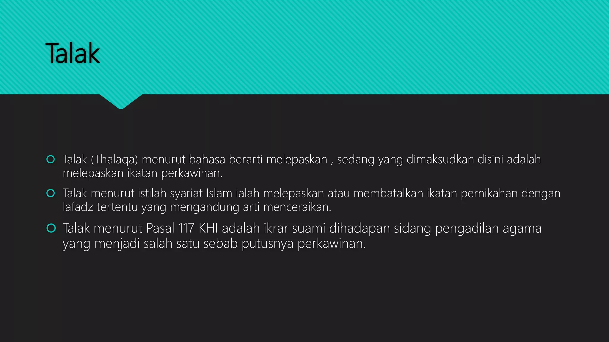 Talak dan perceraian | PPTX