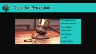 Talak dan perceraian | PPTX