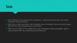 Talak dan perceraian | PPTX