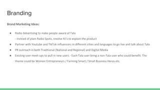 Marketing Plan submission for Tala India - Lending company | PPTX