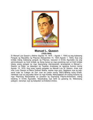 Manuel Quezon Talambuhay