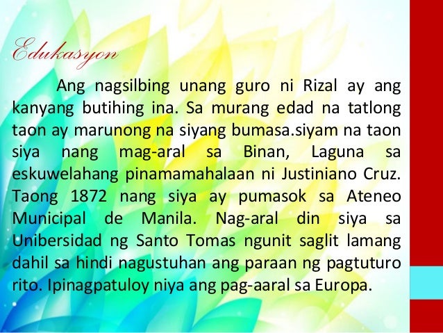 Talambuhay Ni Jose Rizal