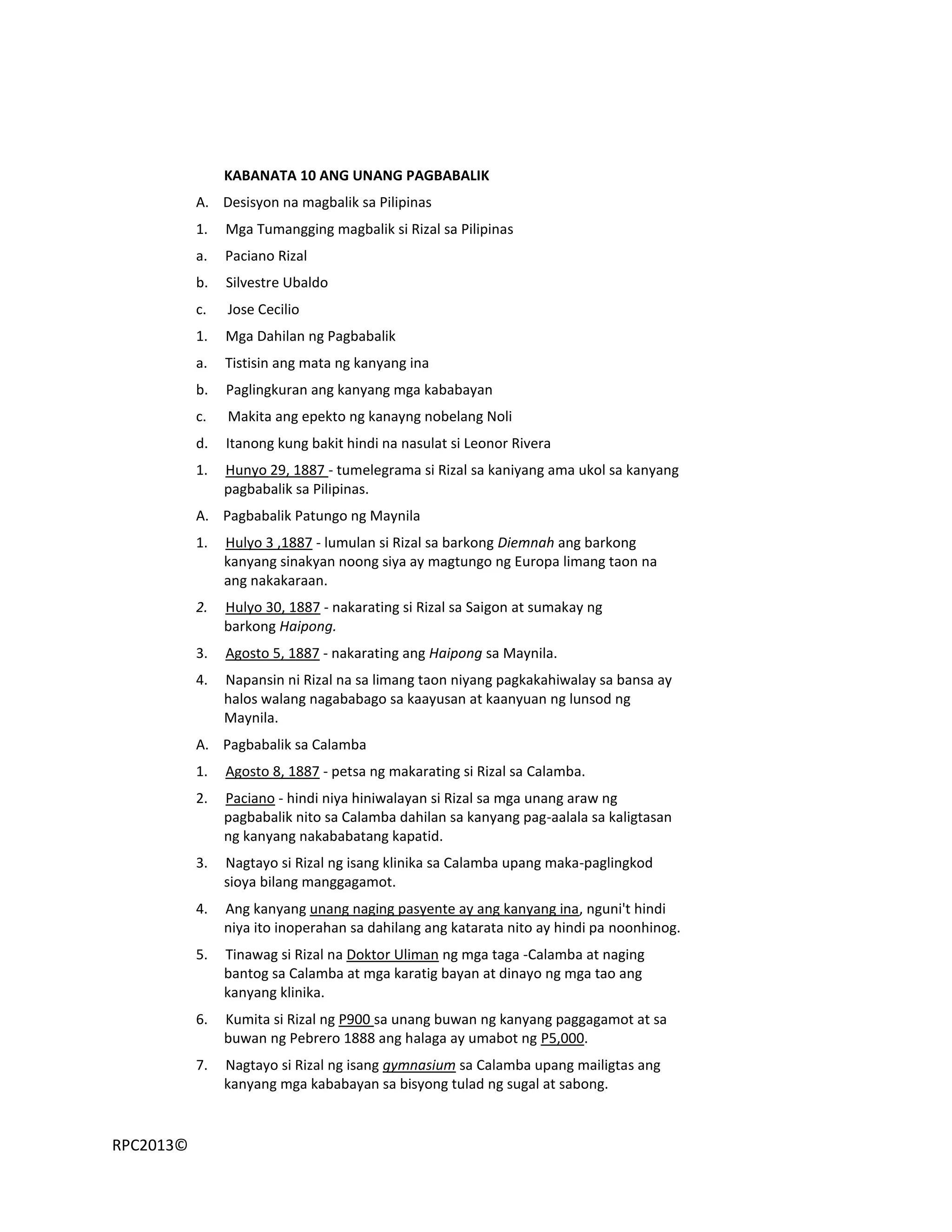 TALAMBUHAY NI JOSE RIZAL | DOCX