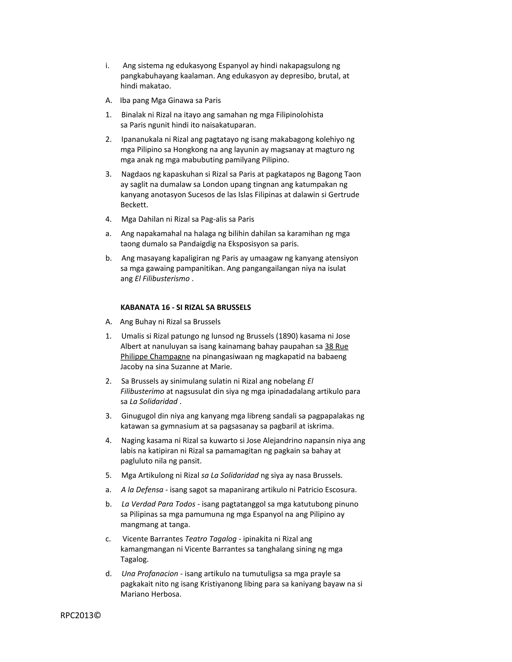 TALAMBUHAY NI JOSE RIZAL | DOCX