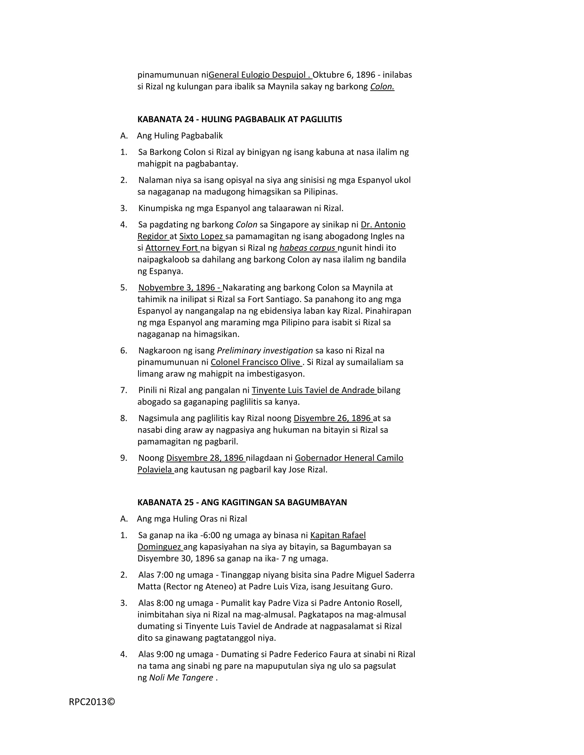 TALAMBUHAY NI JOSE RIZAL | DOCX