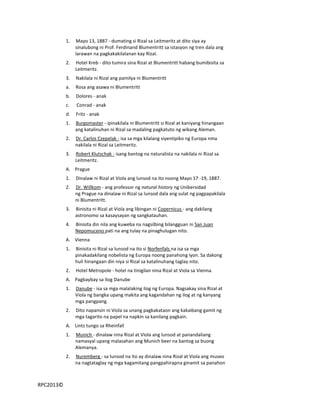 TALAMBUHAY NI JOSE RIZAL | DOCX