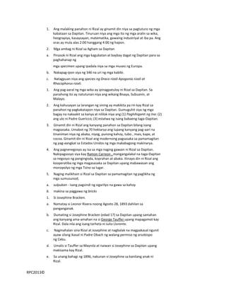 TALAMBUHAY NI JOSE RIZAL | DOCX