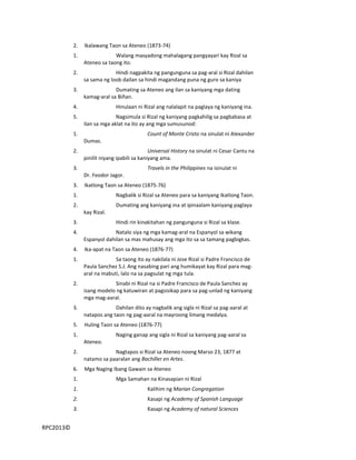 TALAMBUHAY NI JOSE RIZAL | DOCX