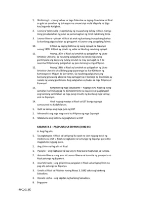 TALAMBUHAY NI JOSE RIZAL | DOCX