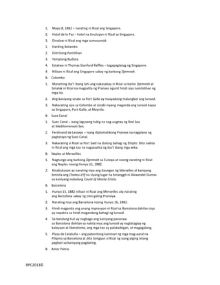 TALAMBUHAY NI JOSE RIZAL | DOCX