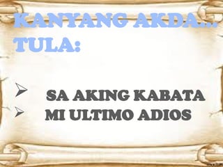 TALAMBUHAYRizal - Rizal's life and writings | PPTX
