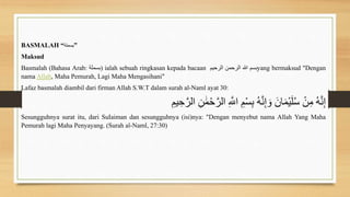 Talaqi Basmalah isti'adhah | PPT