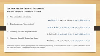 Talaqi Basmalah isti'adhah | PPT