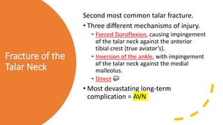AJM Sheet: Talar fracture | PPTX | Death, Injury, or Military Conflict ...
