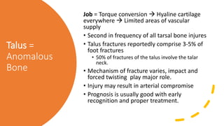 AJM Sheet: Talar fracture | PPTX | Death, Injury, or Military Conflict ...