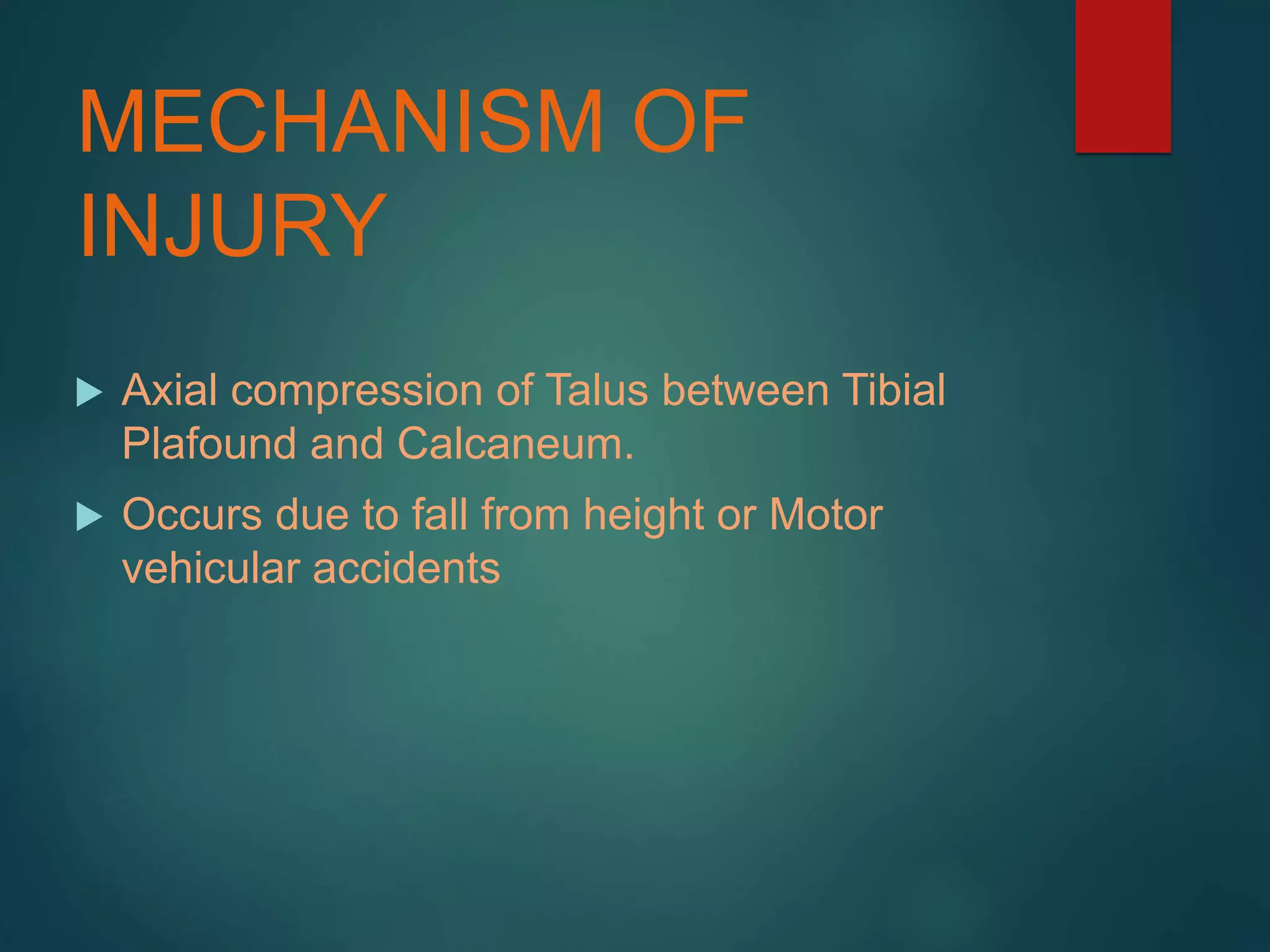TALUS FRACTURE AND MANAGEMENT. | PPTX