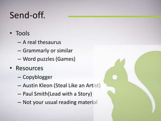 NEPA BlogCon 2015: Words, Words, Words | PPT