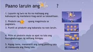 TALAsalitaan power point about filipino words | PPTX