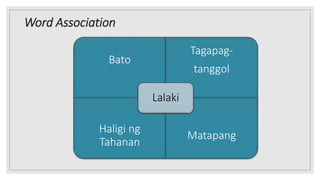 Talasalitaan word association | PPTX