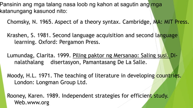 talasanggunian.pptx | Books and Literature