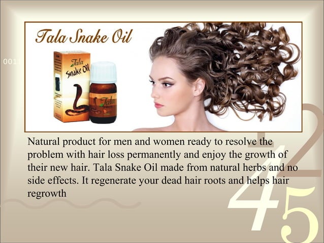 Tala Snake Oil Is Solution For Regrowth Hair | PPT