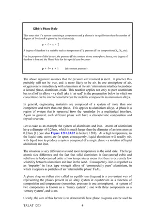TALAT Lecture 1203: Phase Diagrams | PDF