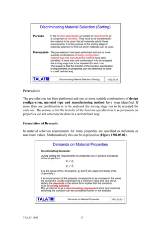 TALAT Lecture 1502: Criteria in Material Selection | PDF