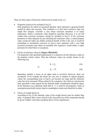 TALAT Lecture 1502: Criteria in Material Selection | PDF