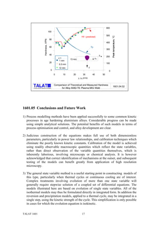 TALAT Lecture 1601: Process modelling applied to age hardening aluminium alloys | PDF