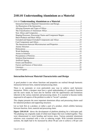 TALAT Lecture 2101.01: Understanding aluminium as a material | PDF