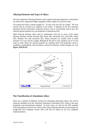TALAT Lecture 2101.01: Understanding aluminium as a material | PDF
